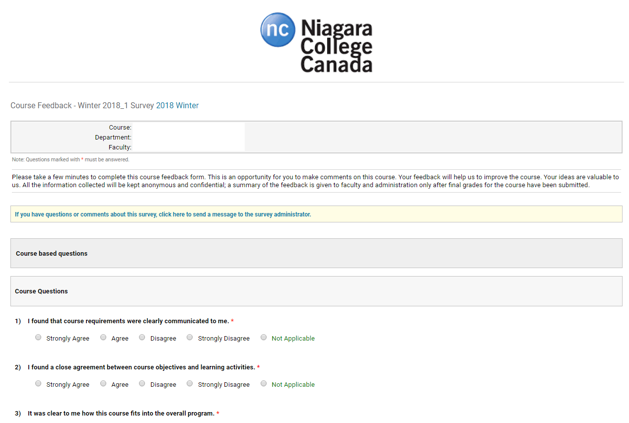 Course Feedback Surveys – Student FAQ | CAE | Niagara College