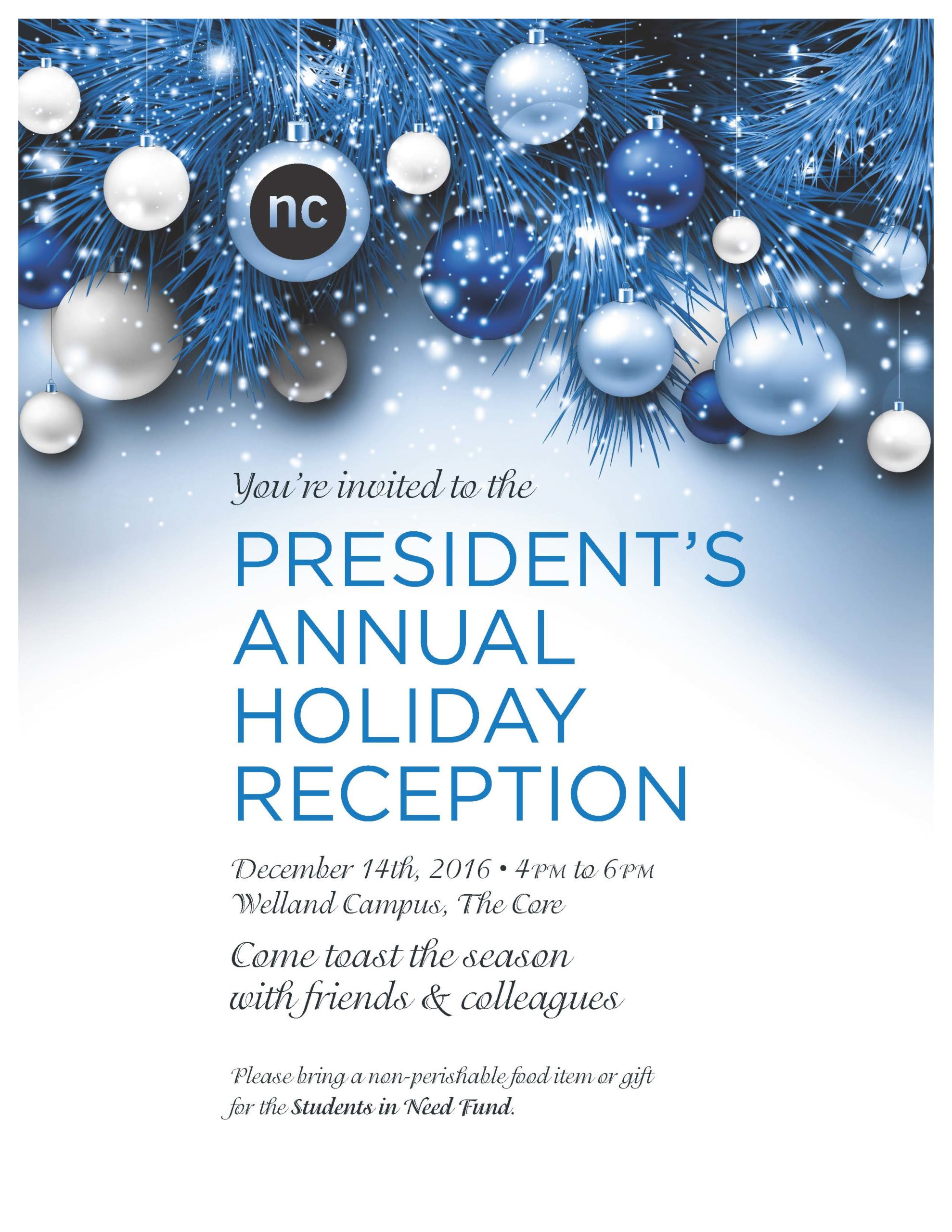 Attend the President’s Holiday Reception on December 14 | InsideNC