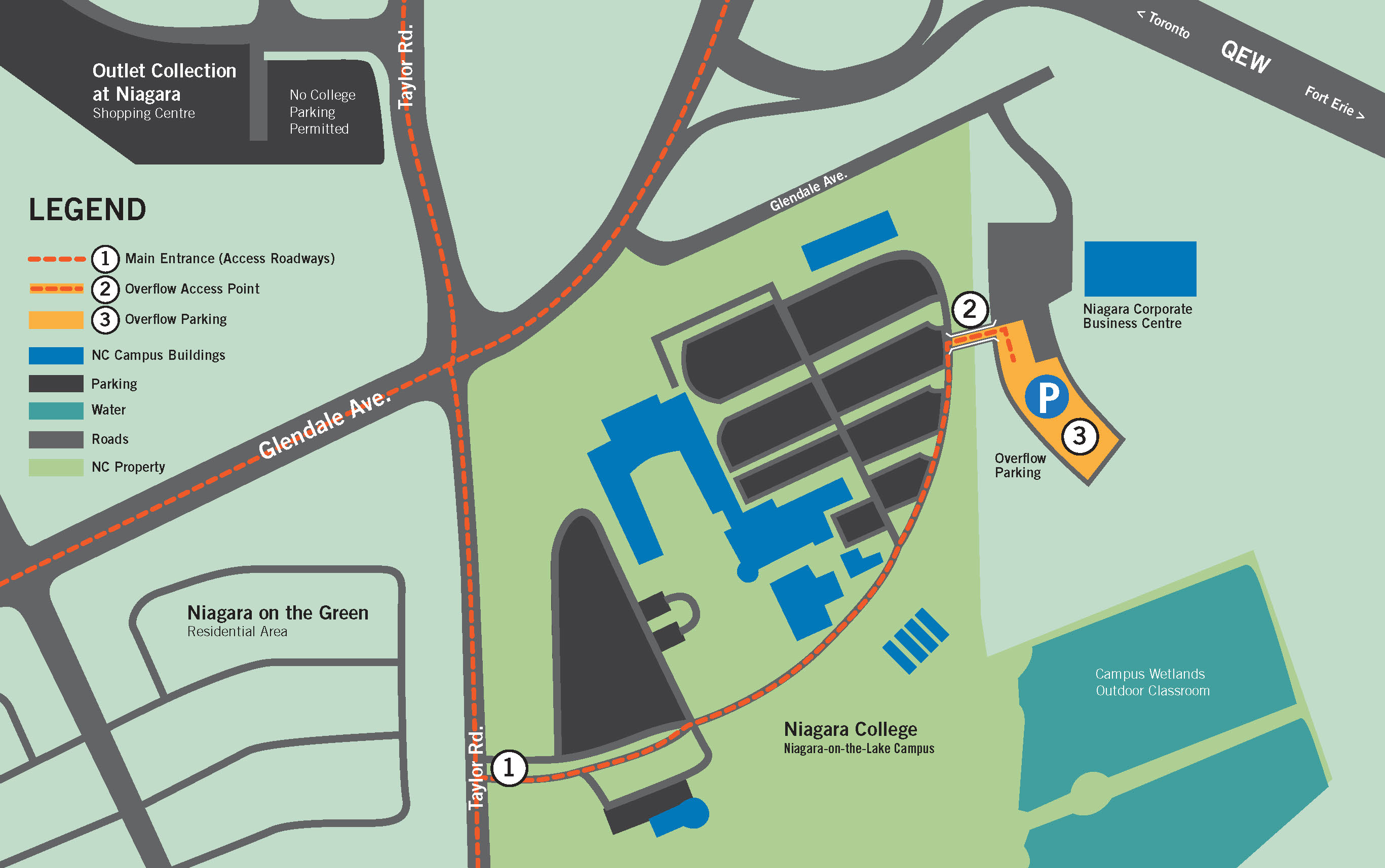 On-campus access to NOTL overflow lot | InsideNC