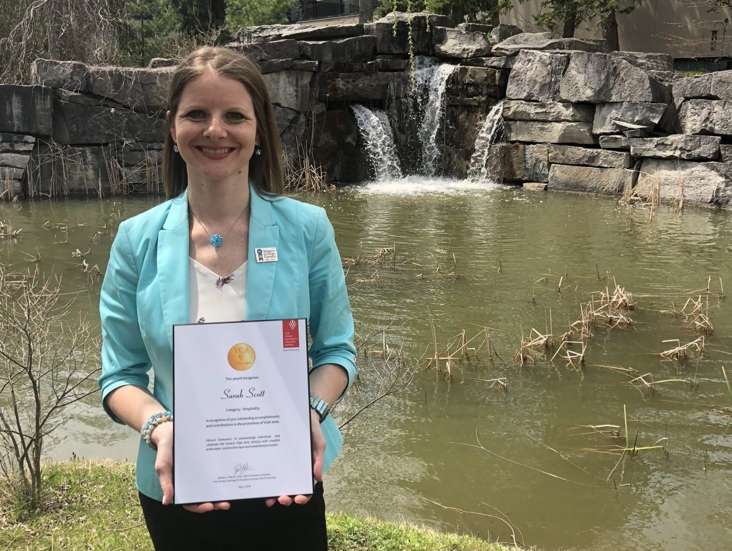 VQA award for Sarah Scott, Manager of Benchmark Restaurant | InsideNC