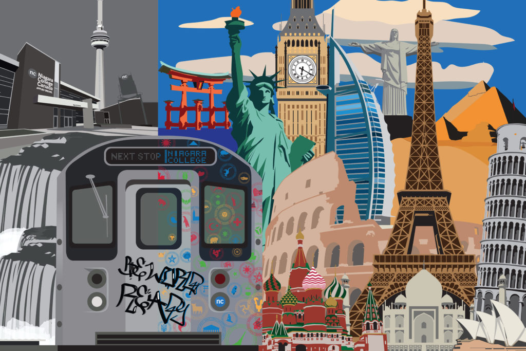 A global vision: Graphic Design students create wall murals for NC's Be ...