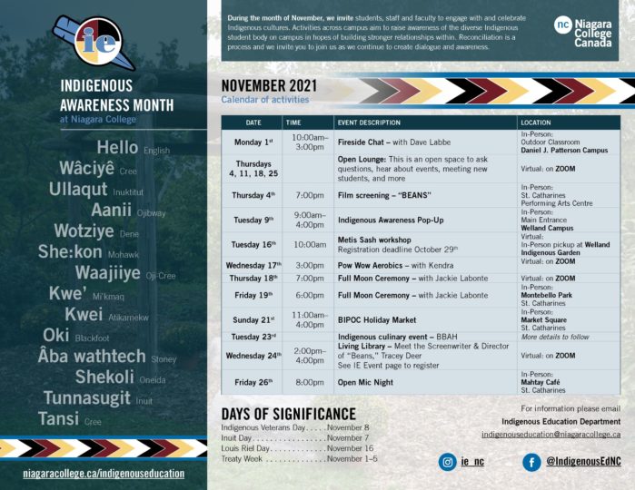 November Indigenous Awareness Month events celebrate culture, encourage ...