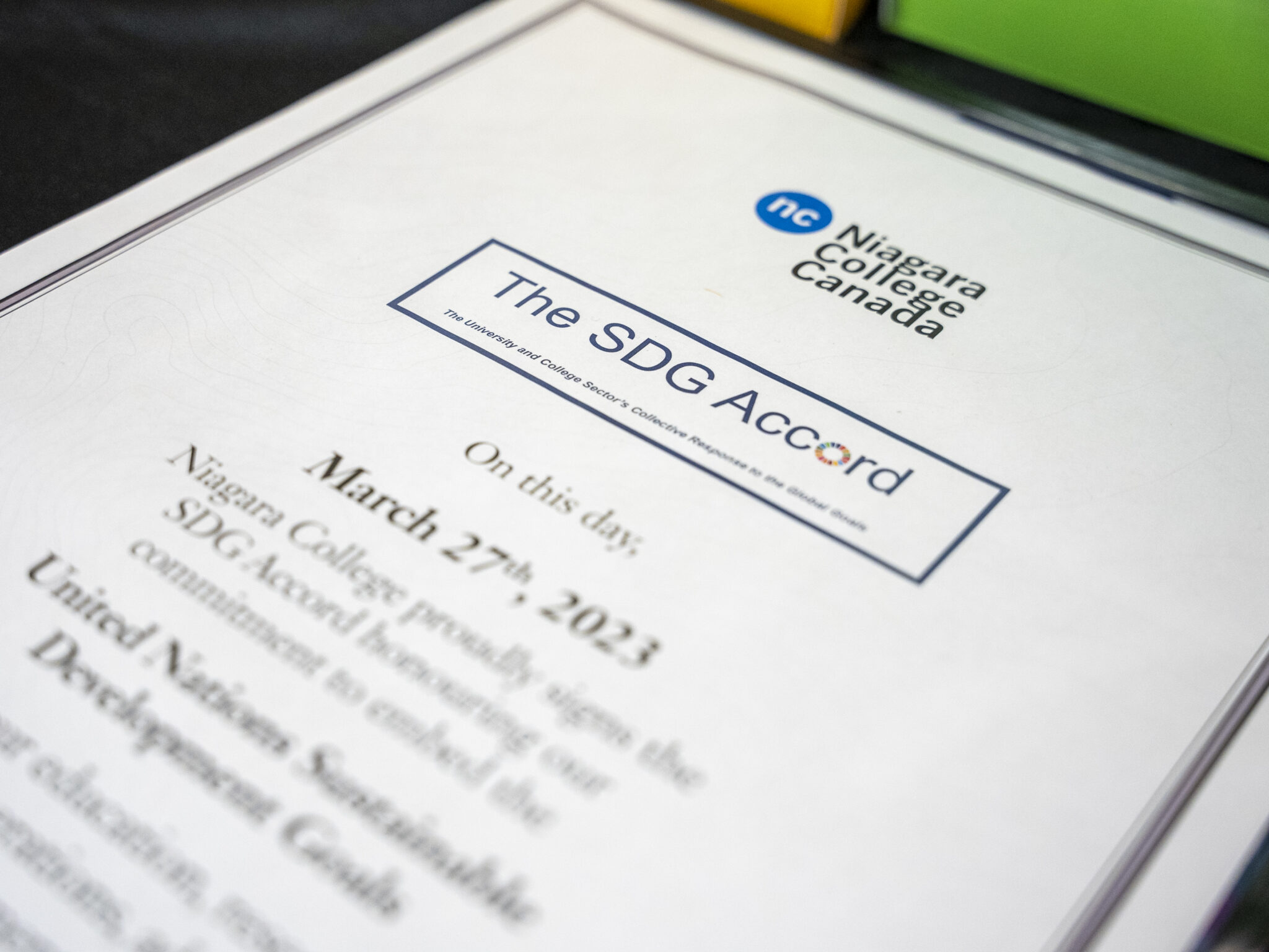 Niagara College signs Sustainable Development Goals Accord and Nature ...