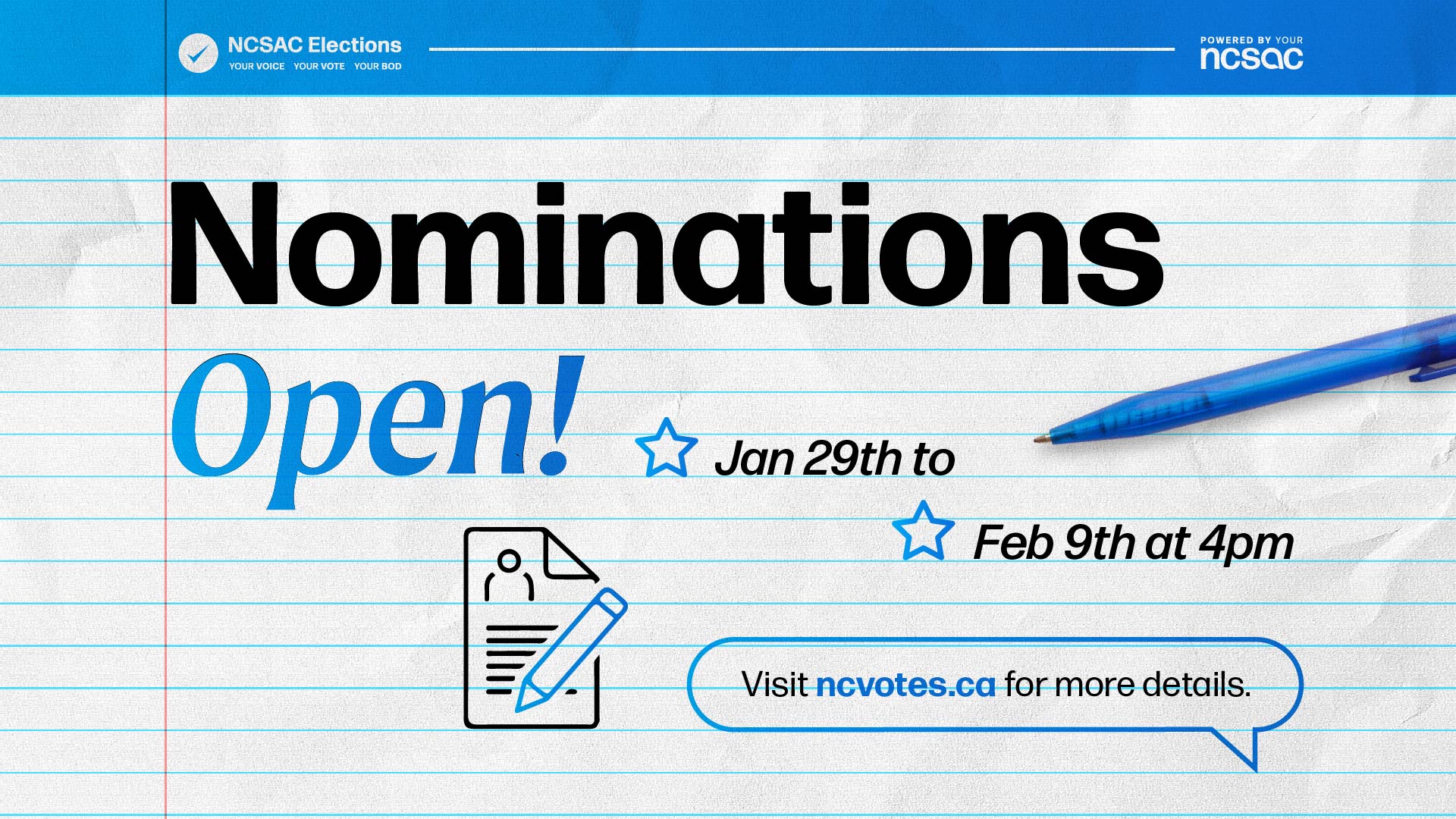 The NCSAC elections are open - encourage a budding student leader to ...