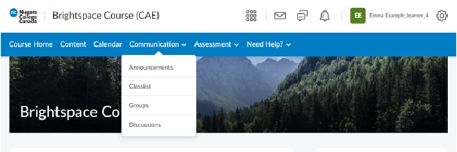 Accessing Communication Tools in Brightspace | LauNCh Guide | Niagara College