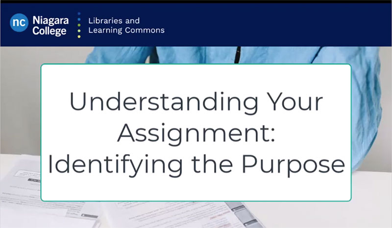 Understanding Your Assignments | LauNCh Guide | Niagara College