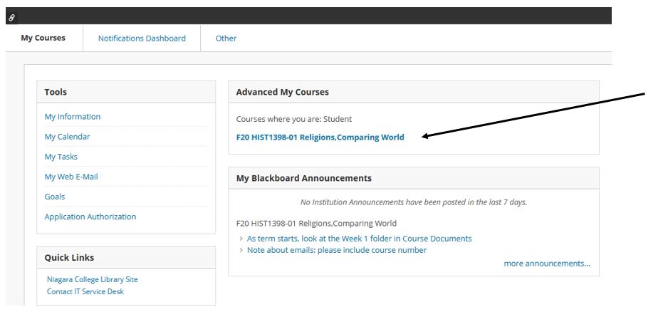 How-to: Access and Navigate Online Courses | MyNC | Niagara College