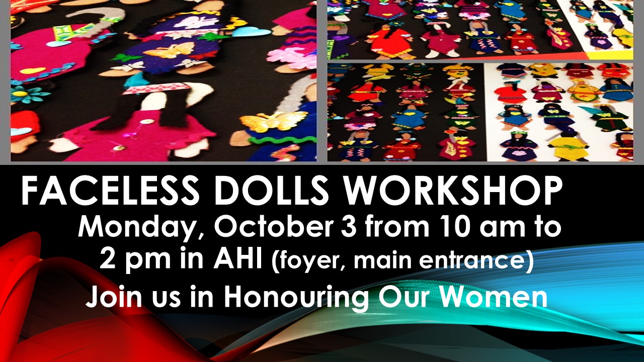 Faceless Dolls Workshop Oct. 3 to raise public awareness of missing and ...