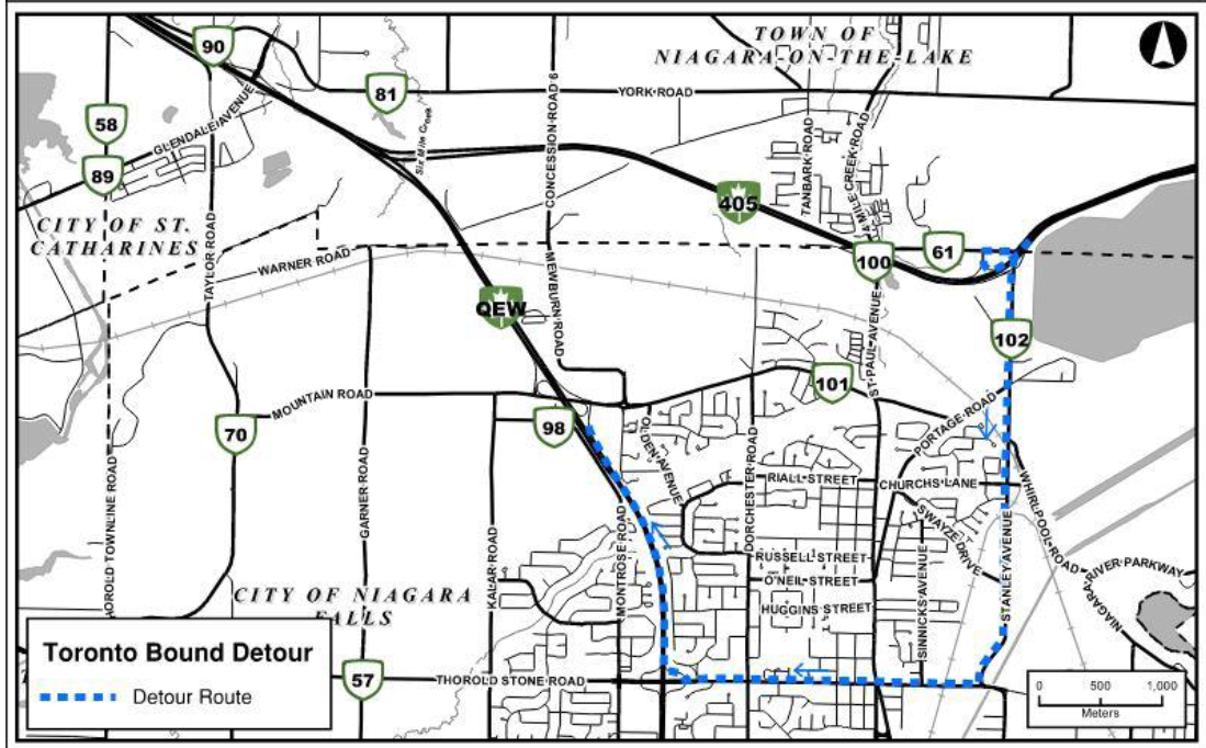 NOTL Construction Notice: Highway 405 Westbound closure | Niagara College